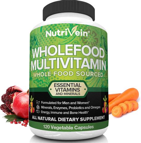 Whole Food Multivitamin For Men Natural Multi Vitamins