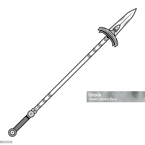 추상 검정 간단한 선 창 무기 낙서 윤곽 요소 벡터 디자인 스타일 스케치 전쟁 전투에 대 한 흰색 배경 그림에 격리 강철에 대한 스톡 벡터 아트 및 기타 이미지 Istock