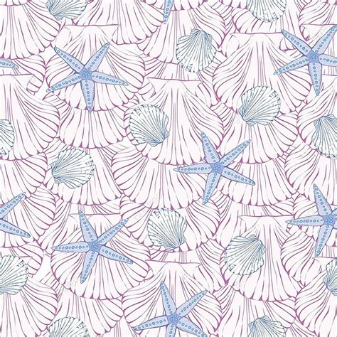 Handdrawn Scallop Shell Pattern For Prints Ideal Marine Design Vector
