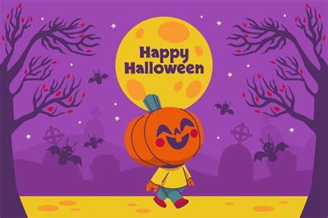 손으로 그린 할로윈 배경 무료 벡터