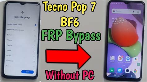 Tecno POP Frp Bypass Unlock Google Account Lock Without PC YouTube
