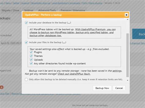 Top 7 plugin backup WordPress nhanh chóng 2022