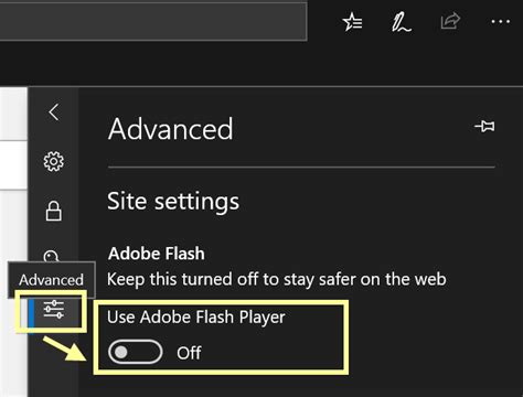 how to enable or disable adobe flash player in microsoft