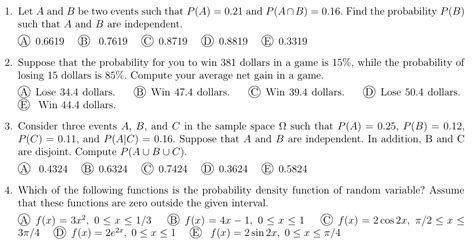 Solved Let A And B Be Two Events Such That P A And Chegg Com