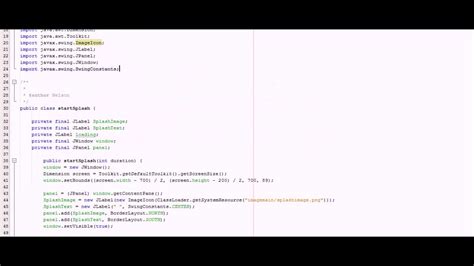 How To Create Splash Sheet 002 Java Programming Youtube
