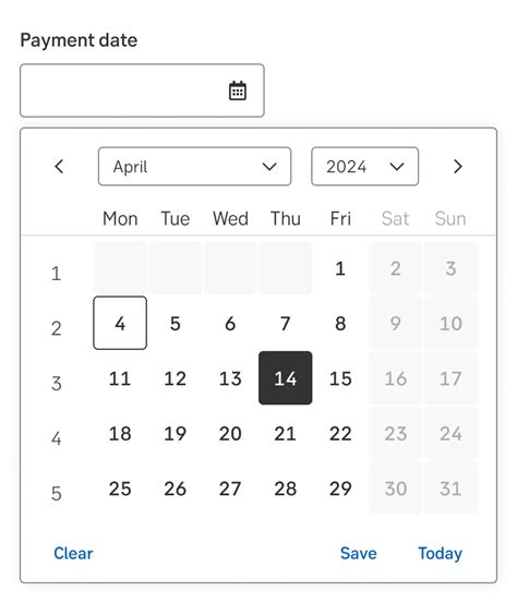 Calendar Date Picker Date Pickers Material Design