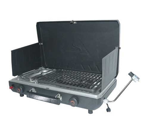 Free Shipping Ozark Trail Portable 2 Burner Propane Camp Stove Grill
