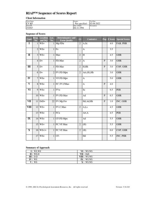 Sample Ribt Report Pdf