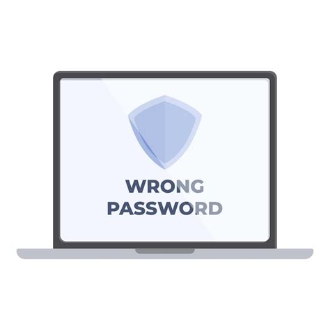 Premium Vector Laptop Wrong Password Icon Cartoon Vector Protected