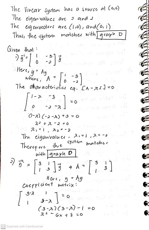 [solved] match each linear system match each linear system with one of
