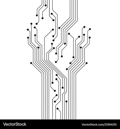 Abstract Circuit Tree Board Royalty Free Vector Image