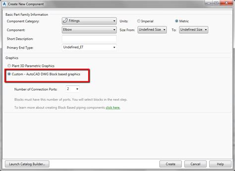 how to create a custom part in autocad plant 3d using an autocad block