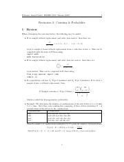 Probability And Counting In ENGRD 2700 Recitation Course Hero