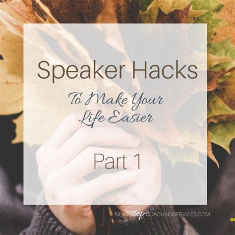 Speaker Hacks To Make Your Life Easier Part 1 Amy Carroll