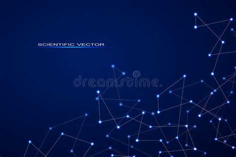 Structure Of Molecular Particles And Atom Polygonal Abstract Background Technology And Science