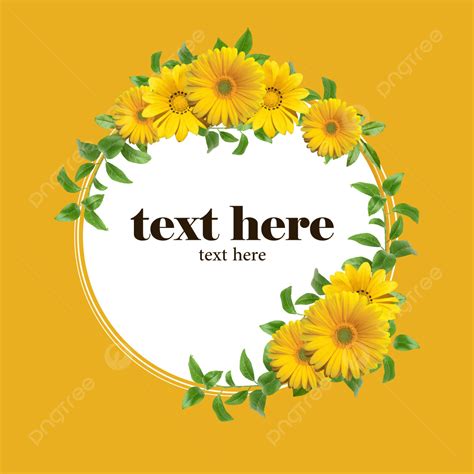 노란 꽃 프레임 배경 수채화 빈티지 꽃꽂이 꽃 배경 일러스트 및 사진 무료 다운로드 Pngtree