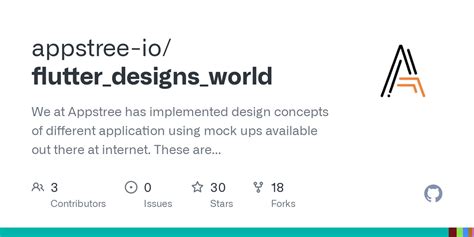 Github Appstree Io Flutter Designs World We At Appstree Has