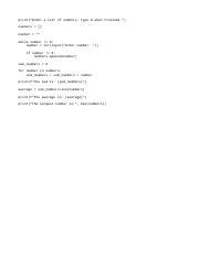 Calculate The Sum Average And Largest Number Easy Guide For Course Hero