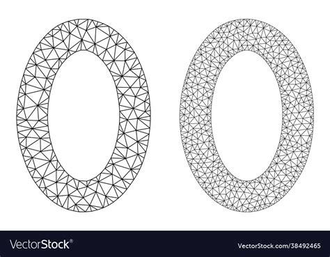Digit Zero Icons Polygonal Mesh Royalty Free Vector Image