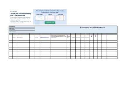 Excel Construction Project Management Template Subcontractor Documentation Tracker Template V1 Pdf