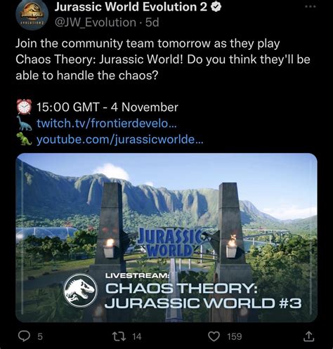 Jurassic World Evolution 2s Latest Tweet All But Confirms Were