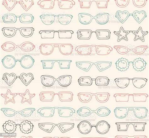 유행 액세서리 낙서 안경 원활한 패턴 다른 모양 선글라스 안경 0명에 대한 스톡 벡터 아트 및 기타 이미지 0명 개성 개념 개인 장식품 Istock