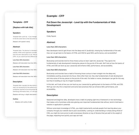 Cfp Templates For Journals Journal Templates