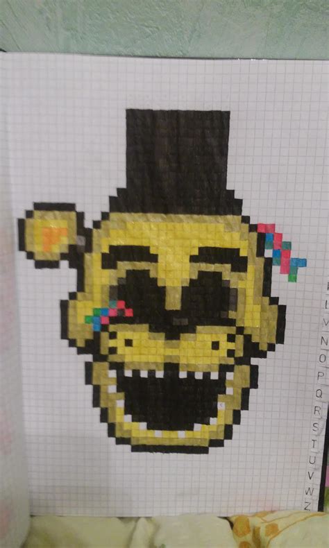 Golden Freddy Pixel Art By Igrisa On Deviantart
