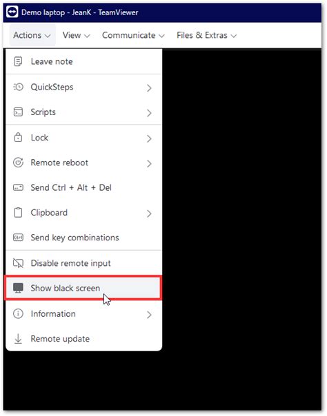 How To Activate Black Screen By Default In The New Version Teamviewer Support