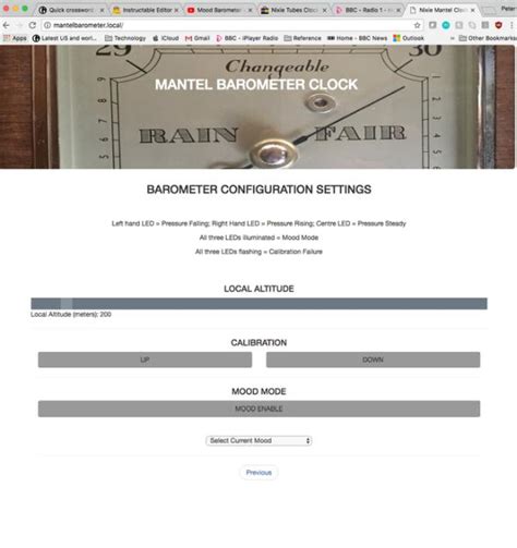 Nixie Clock Mood Barometer Duino