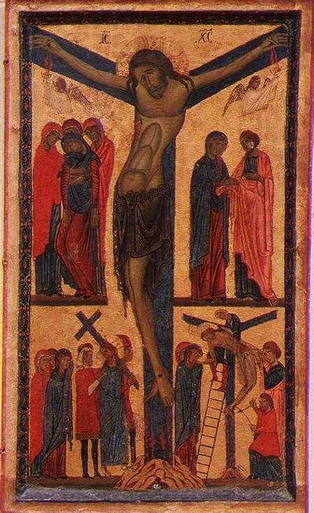 The Crucifixion With Holy Women Mourner Bonaventura Berlinghieri As