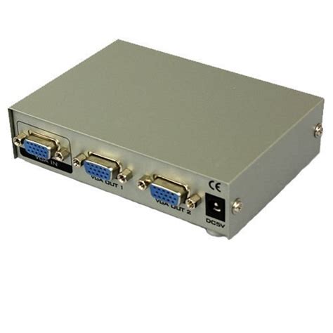 VGA Splitter MHz Input Output Colour Black X VGA Splitter In Out At