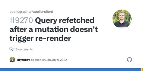 Query Refetched After A Mutation Doesnt Trigger Re Render · Issue