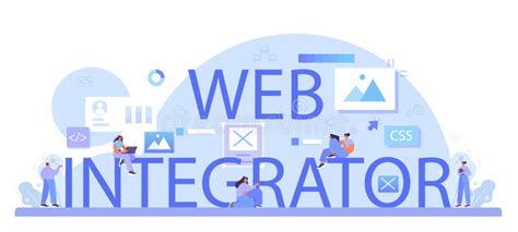 Web Integrator Typographic Header Website Layout Converting Stock