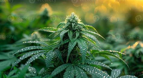 Ai Generated Cannabis Plant Is Shown In The Sunlight 42054406 Stock