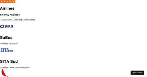 Kayak Exercise Codesandbox