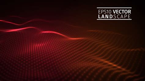 Digital Flowing Wave Particles Abstract Background