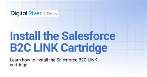 Install The Salesforce B2c Link Cartridge Salesforce B2c Link Cartridge