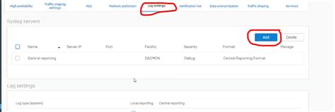 configure syslogs and netflow from the sophos firewall support services