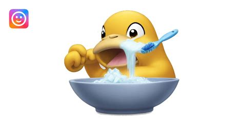 Psyduck Brushing His Teeth Emoji Ai Emoji Generator