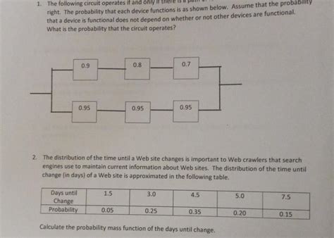 Solved The Following Circuit Operates If And Only If Chegg