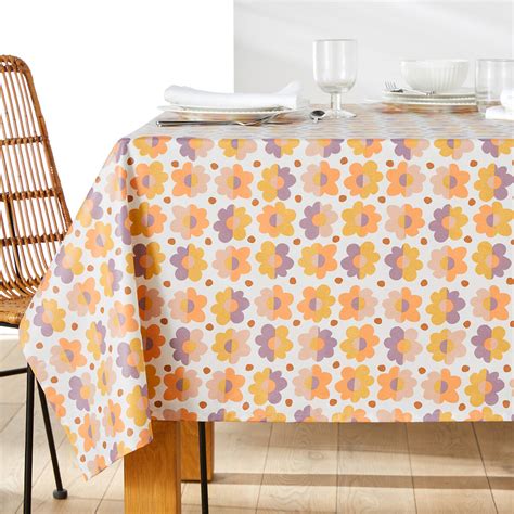 Orlina Floral 100 Cotton Oilcloth Tablecloth Printed La Redoute
