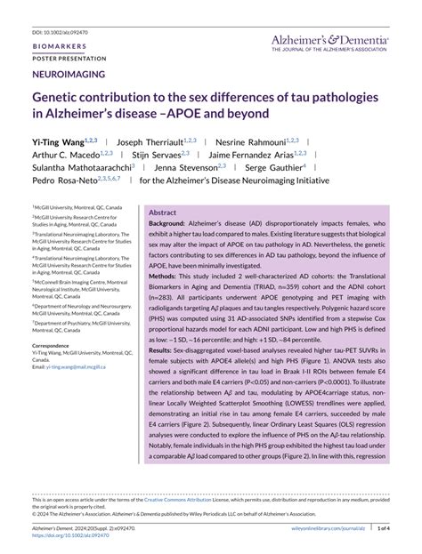 Pdf Genetic Contribution To The Sex Differences Of Tau Pathologies In