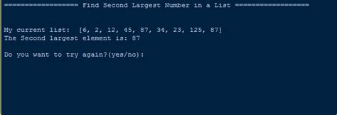 How To Find Second Largest Number In A List Using Python SourceCodester