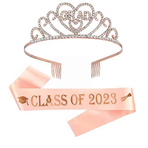 Beppter 1 Set，2024 Graduation Party Supplies Kits Glittered Metal
