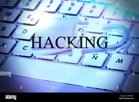 Hacked Symbol On Computer Keyboard With Open Padlock Stock Photo Alamy