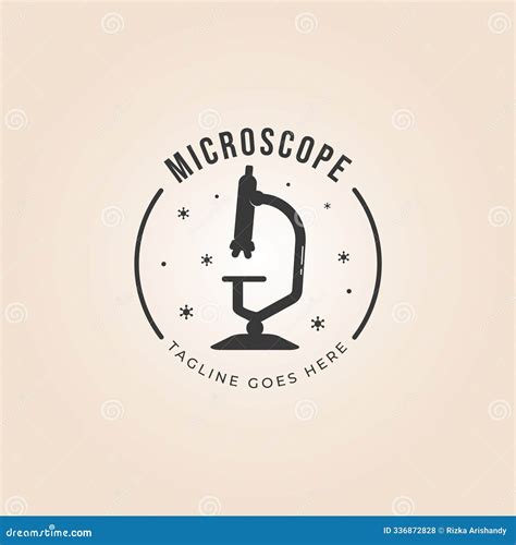Silhouette Microscope For Science Experiment Logo Vector Illustration