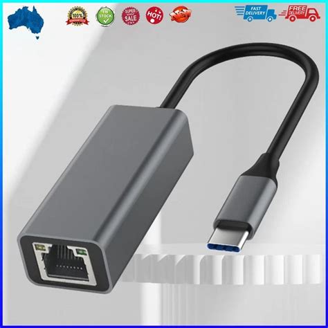Type C To Rj45 Ethernet Wired Lan Adapter 10 100 1000mbps Grey Type C Gigabit Eur 11 11