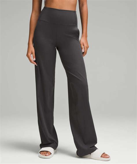 Lululemon Align Ribbed High Rise Wide Leg Pant Tall Graphite Grey