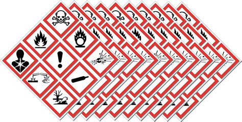 Set Of 10 Sheets Osha Compliant Ghs Batch Pictogram Kit Desertcart Ksa